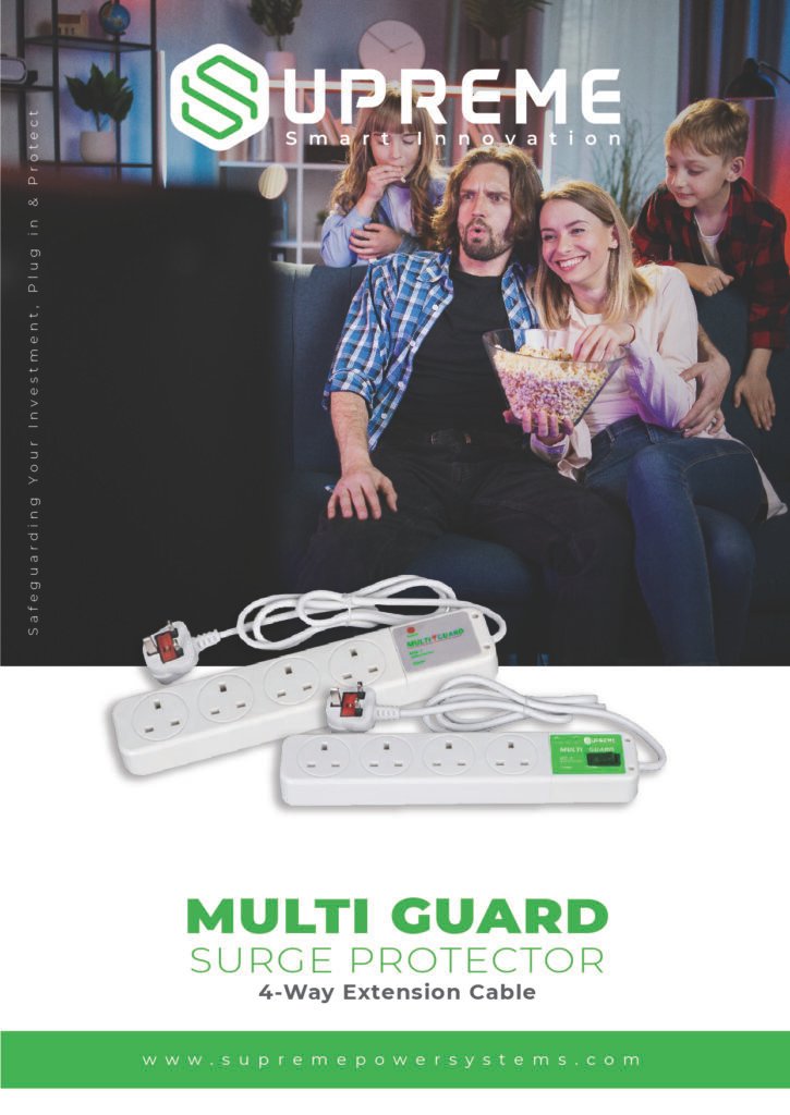 Multi Guard Surge Protector 4-way Extension Cable - Supreme Power Systems